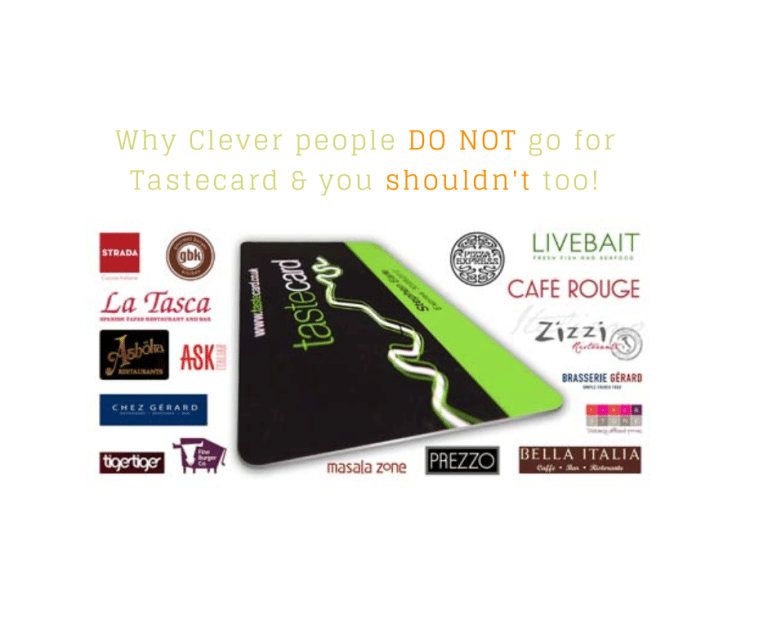 Tastecard for FREE? It is possible - but not the way you think!